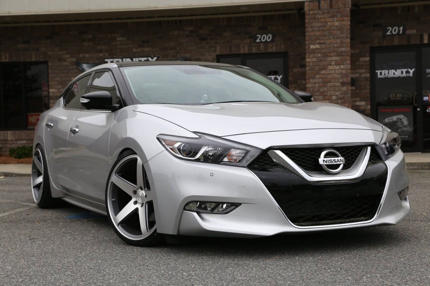 tein_lowered_maxima_concavo_wheels_front - Trinity Motorsports